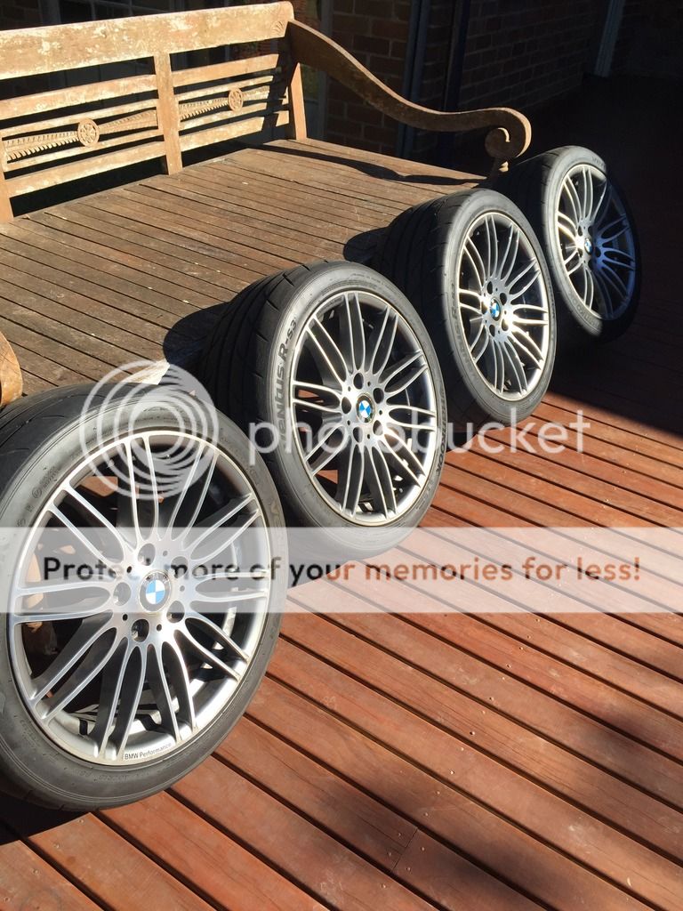 FS: OEM BMW 269 Performance Wheels with Semi Slick Hankook RS3