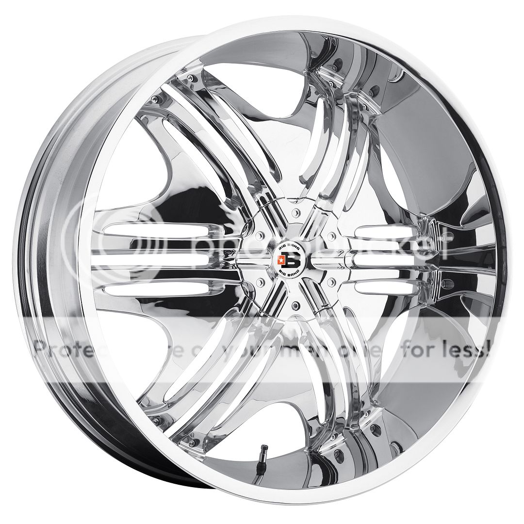 24 inch 24x9.0 Big Bang BB8 Chrome wheel rim 6x135 +35 | eBay