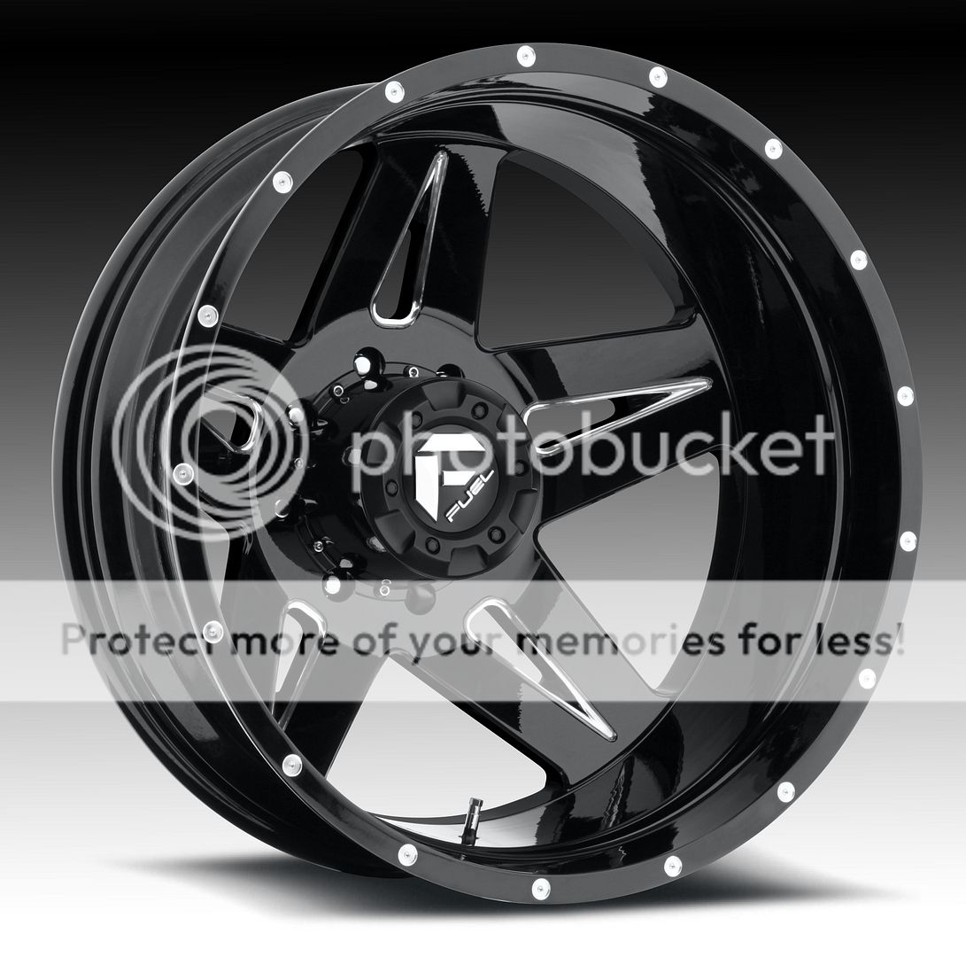 20 inch 20x14 FUEL Full Blown D254 Black FREE LUGS wheel rim 5x5.5 ...