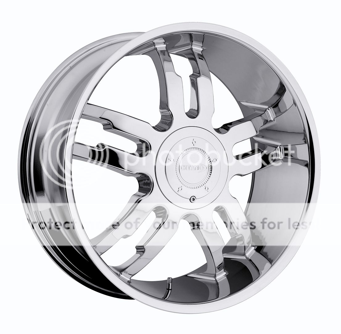 20 inch 20x8.5 GITANO G48 CHROME wheel rim 5x110 +40